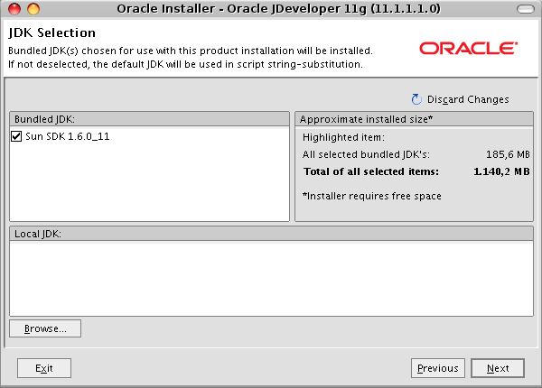 Run like Hell: Installing JDeveloper 11g: Screenshots...